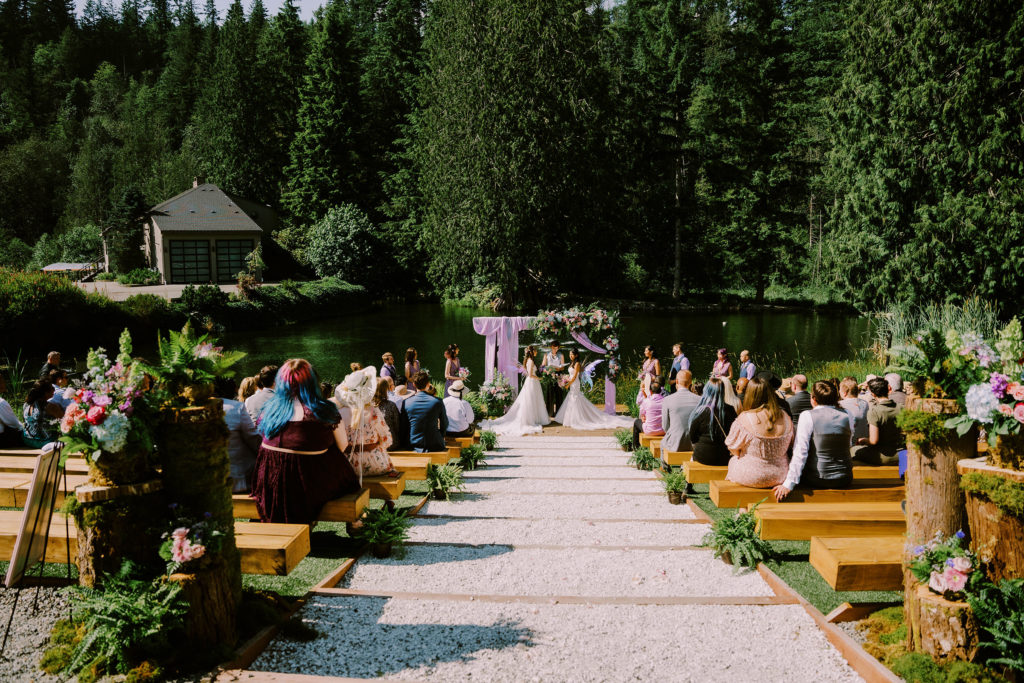 Megan and Erika's Enchanted Forest Wedding at Graybridge Venue